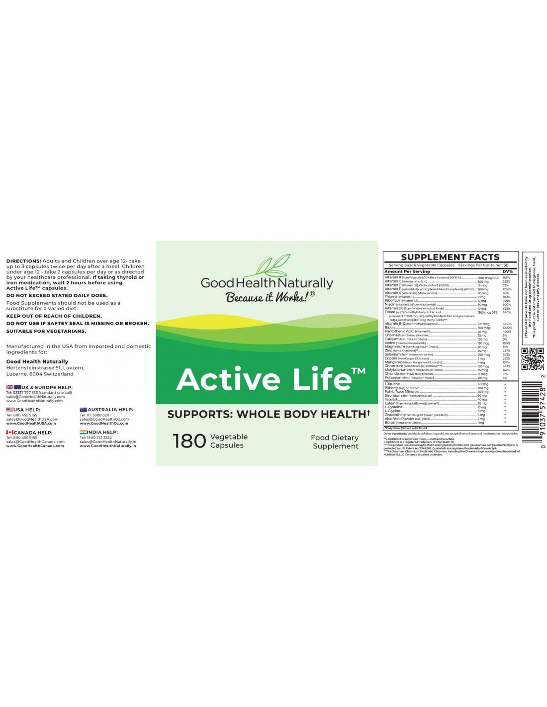 Active Life™ - 180 capsules